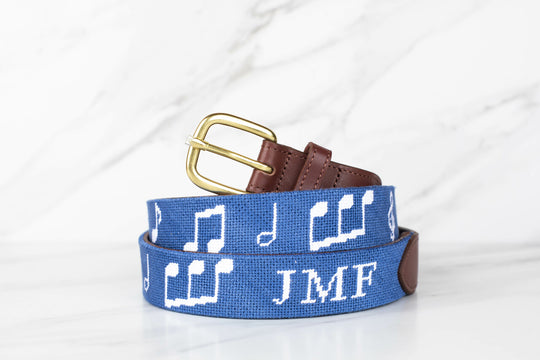 Music Notes Needlepoint Belt - Melodic Elegance – Brewster Belt