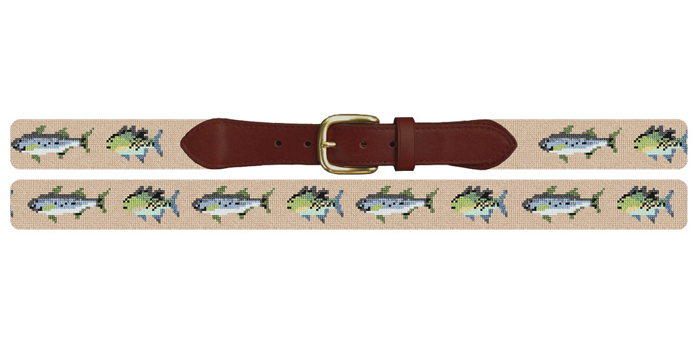 Bluegill and Bass Fishing Needlepoint Belt – Brewster Belt