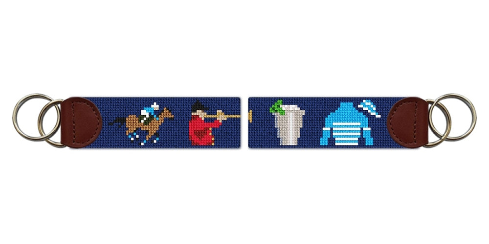 Derby Icons Needlepoint Key Fob – Brewster Belt
