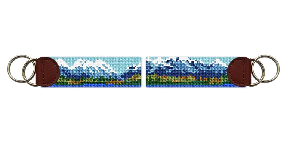 Rocky Mountain Needlepoint Key Fob – Brewster Belt