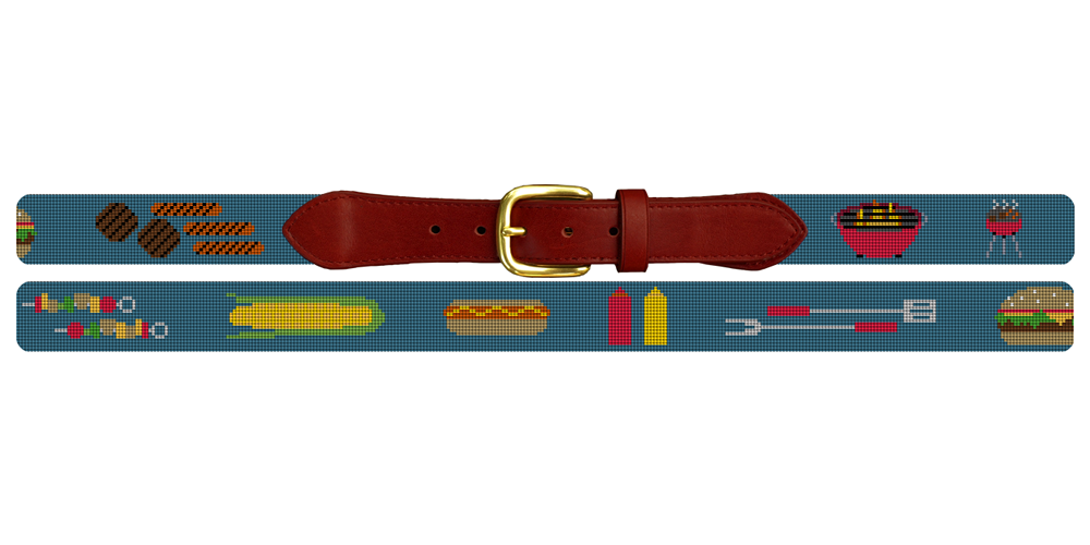 BBQ Needlepoint Belt - Culinary Enthusiast's Choice – Brewster Belt