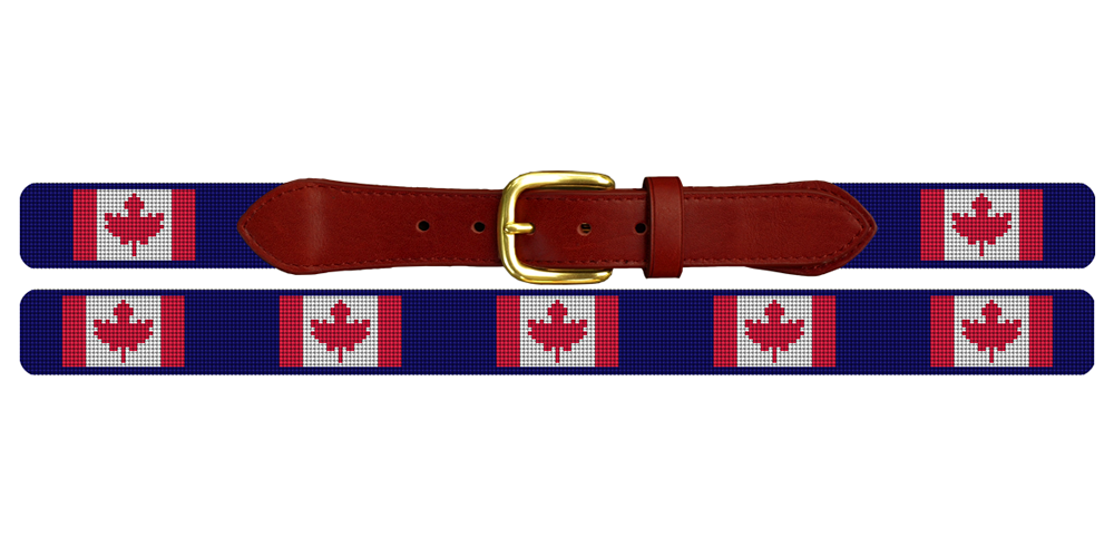 Canada Flag Needlepoint Belt - National Pride – Brewster Belt