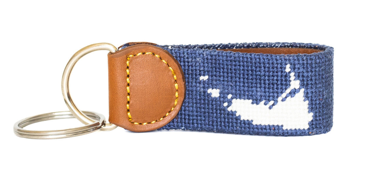 Nantucket Needlepoint Key Fob - Coastal Charm – Brewster Belt