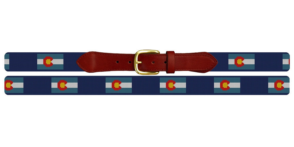 Colorado Flag Needlepoint Belt - State Pride – Brewster Belt