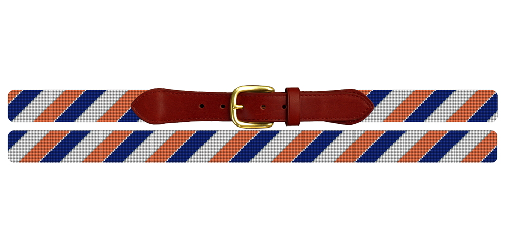 Diagonal Stripe Needlepoint Belt - Classic Style – Brewster Belt