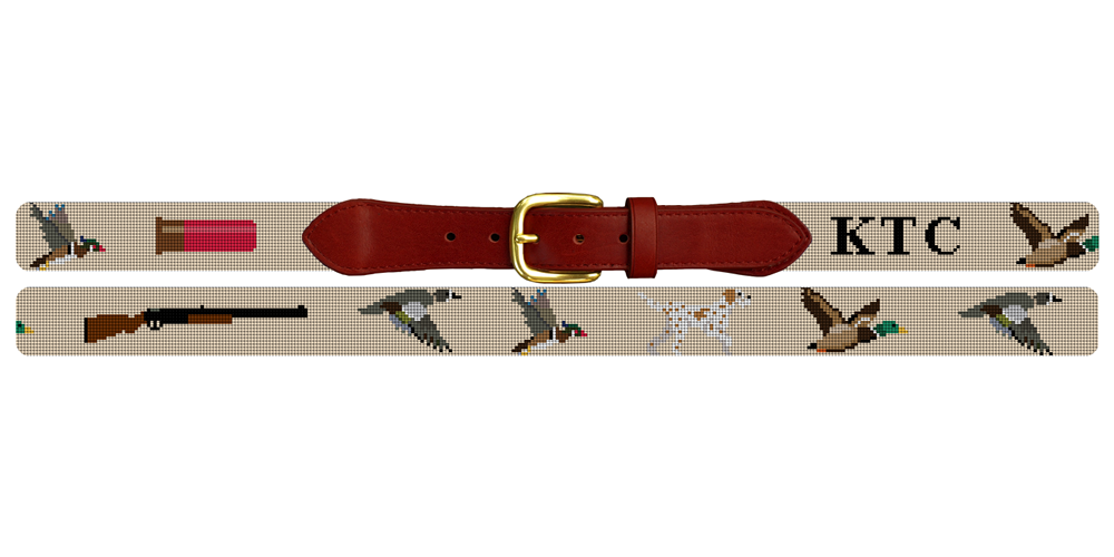 Duck Hunting Needlepoint Belt - Field Ready – Brewster Belt