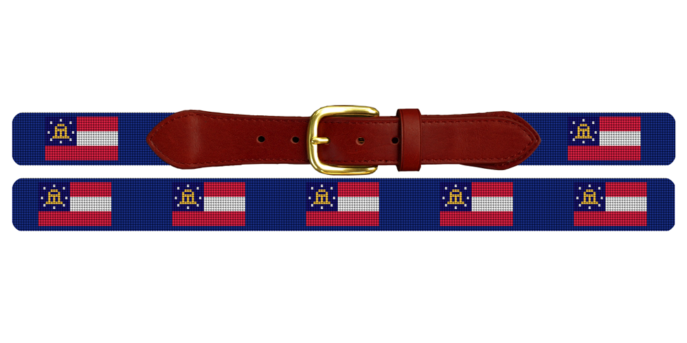Georgia Flag Needlepoint Belt - State Pride – Brewster Belt