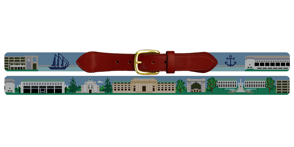 Annapolis Maryland Landscape Needlepoint Belt – Brewster Belt