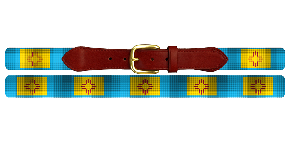 New Mexico Flag Needlepoint Belt – Brewster Belt