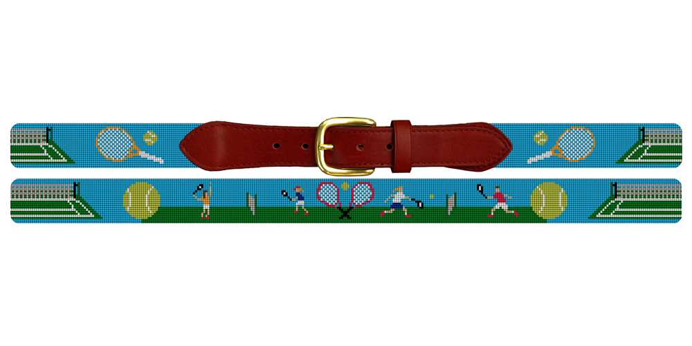 Tennis Needlepoint Belt - Sporting Elegance – Brewster Belt