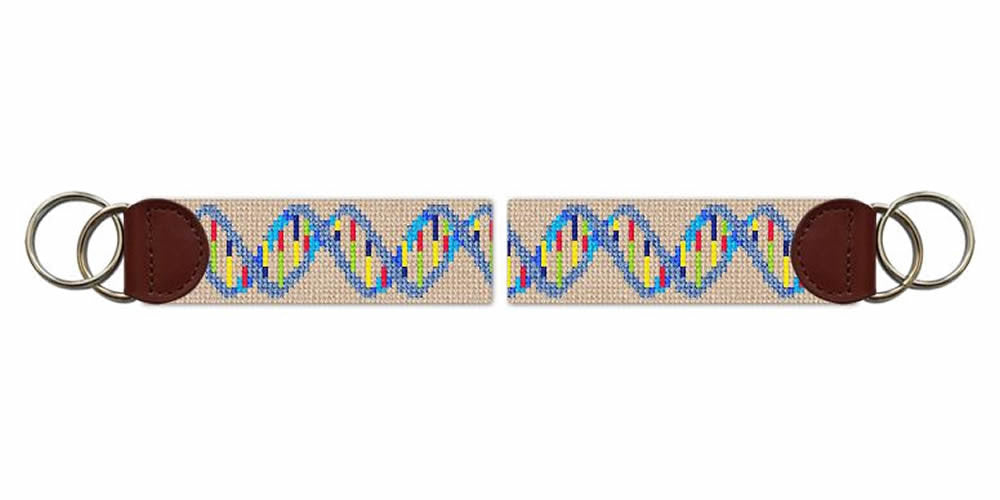 DNA Double Helix Needlepoint Key Fob - Scientific Style – Brewster Belt