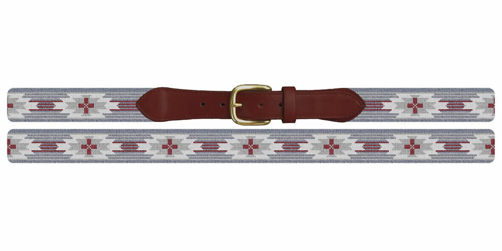 Spirit Line Garnet Needlepoint Belt - Elegant Simplicity – Brewster Belt